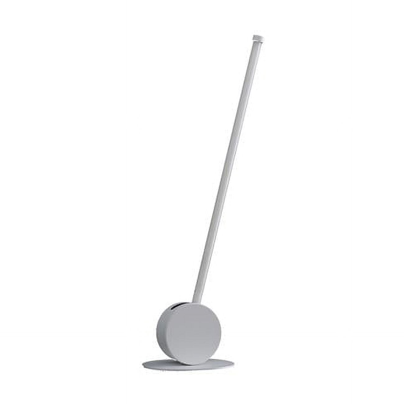 23 in. Modern LED Leaning Towering Stick Metal Table Lamp, White ...