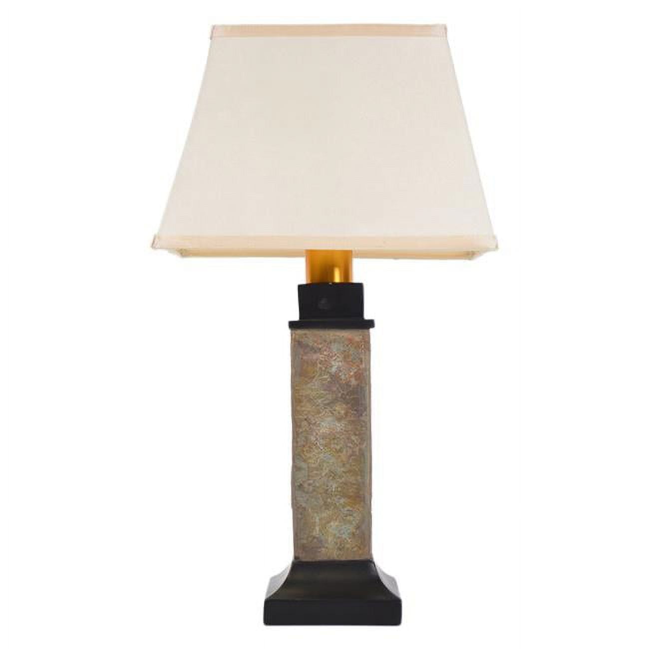 23 in. LED Wireless All-Weather Trapezoid Table Lamp, Slate - Walmart.com