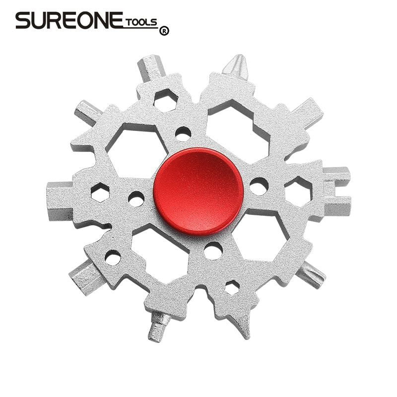 23 In One Fingertip Gyro Multi Function Snowflake Wrench Multi Purpose Maintenance Bicycle Tool