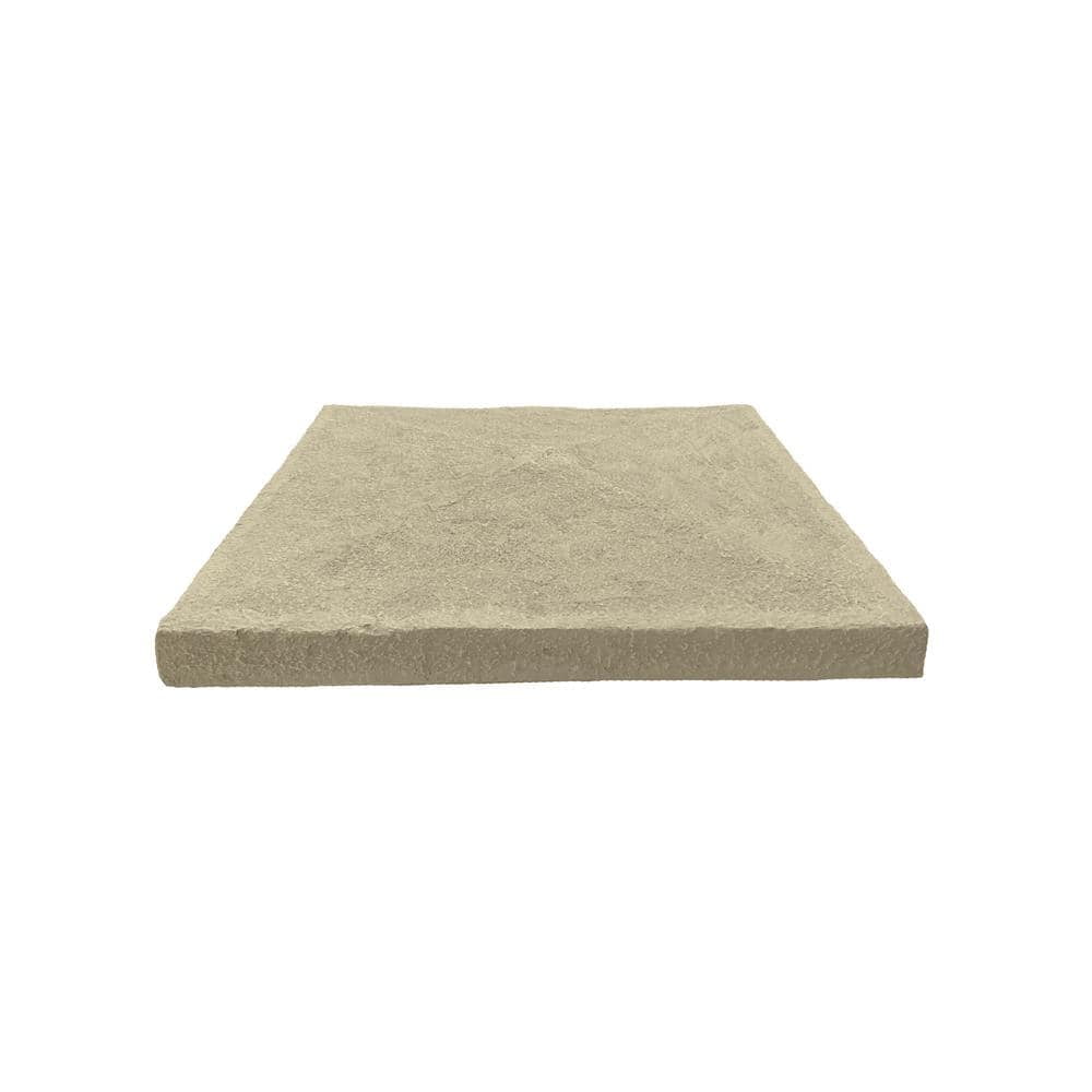 23 in. x 23 in. Vanilla Bean Faux Stone Peaked Column Cap Siding ...