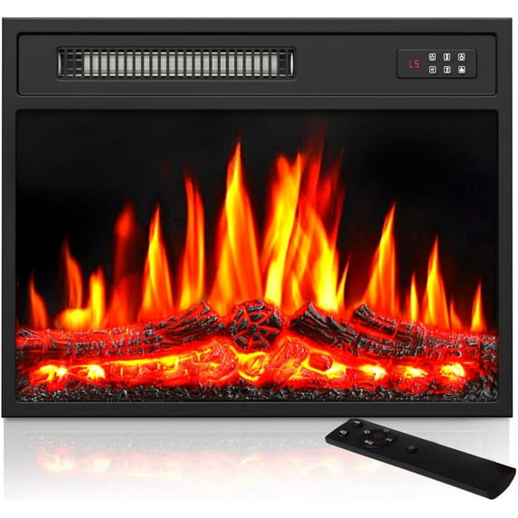 23 inch Electric Fireplace Insert Heater, Recessed Mounted Fireplace ...