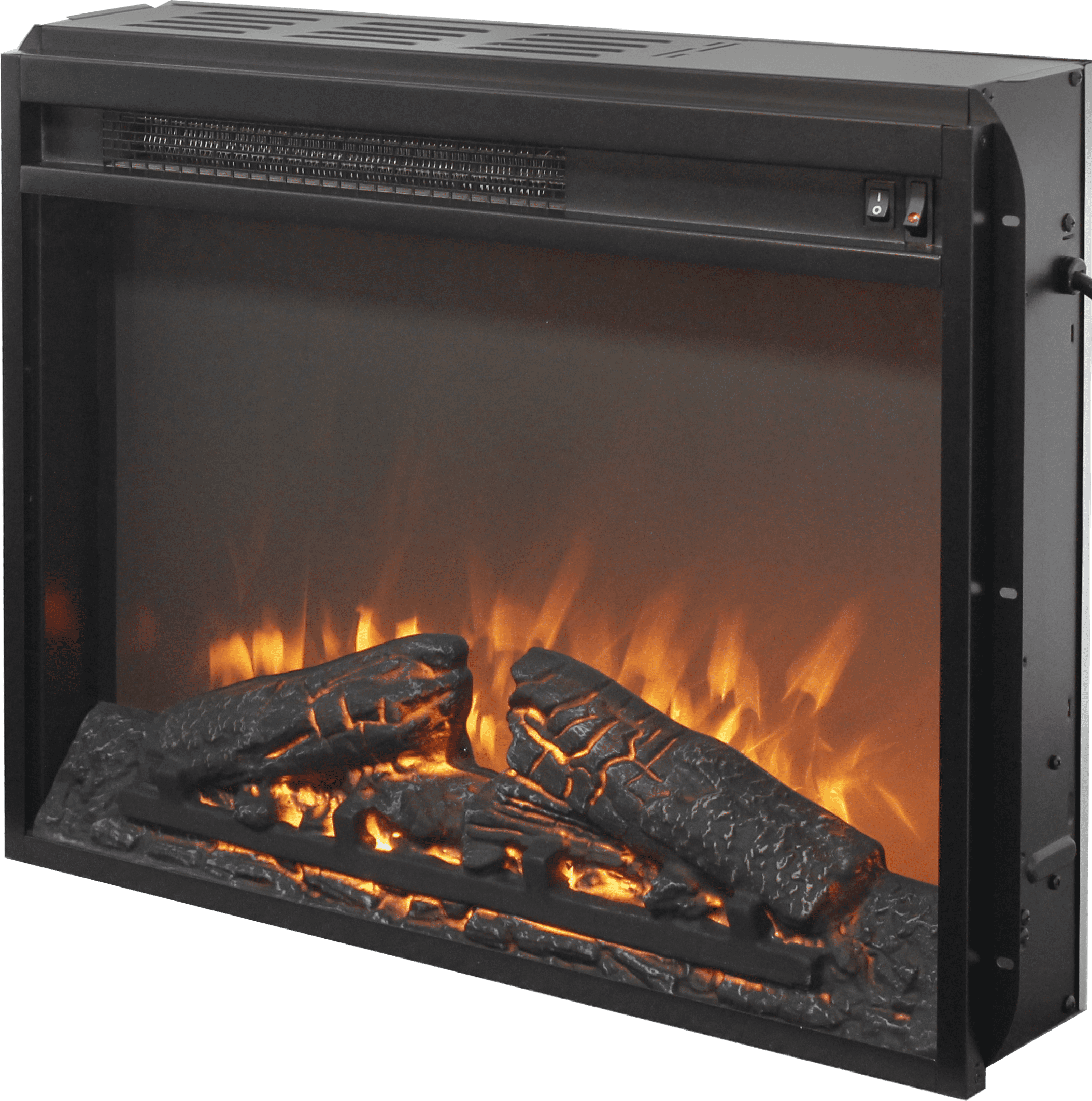 23 inch Electric Fireplace Insert, Realistic Flame Effect Heater with ...