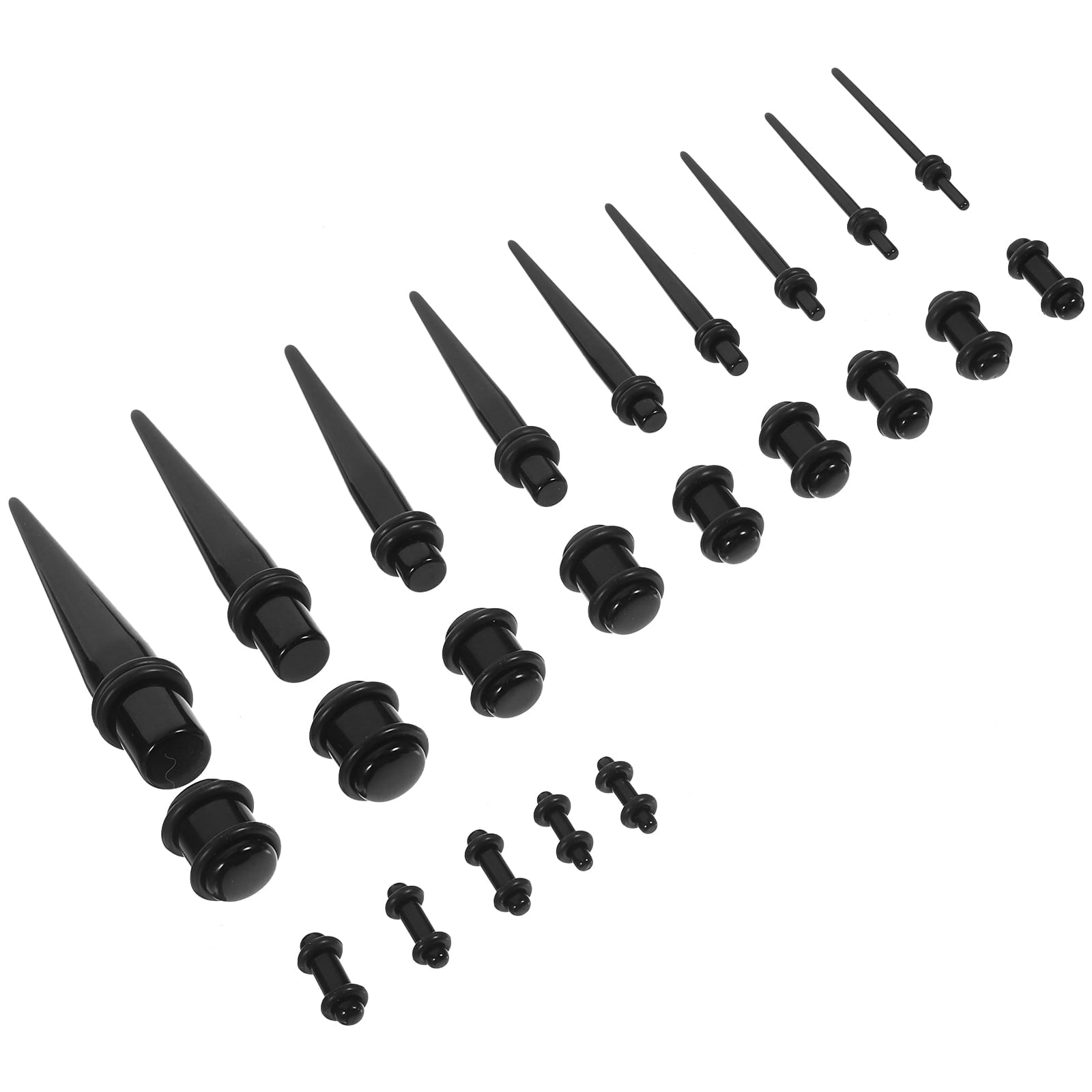 23 pcs ear stretching kit stud ear s black over ear earbuds stretching ...