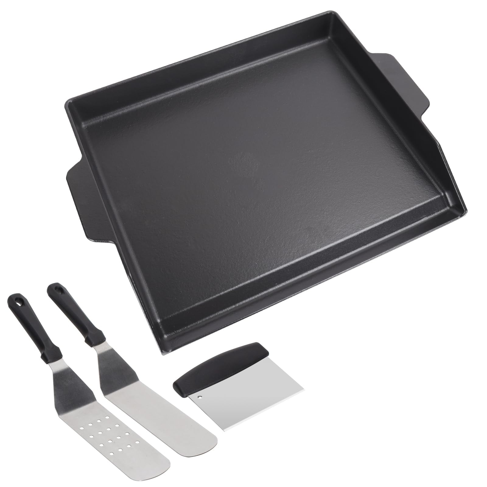 23" x 16" Cast Iron Griddle for Gas Grill, Universal Nonstick Outdoor ...