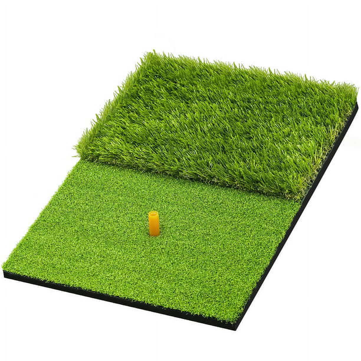 23" x 16" Foldable Golf Hitting Mat, 2-in-1 Golf Turf Grass Mat, Rough ...