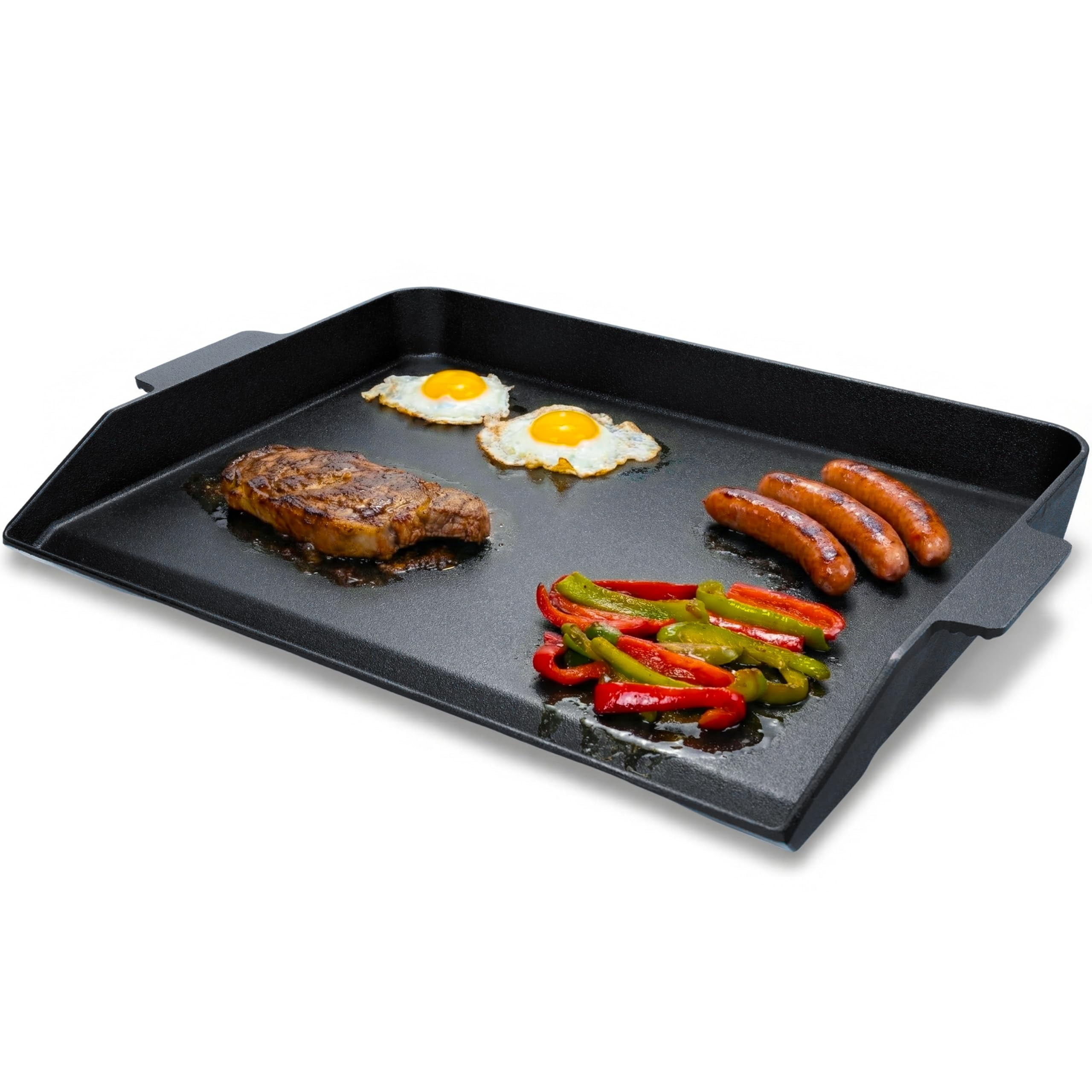 23 x 16 Inch Cast Iron Griddle for Gas Grills, Heavy Duty Outdoor ...
