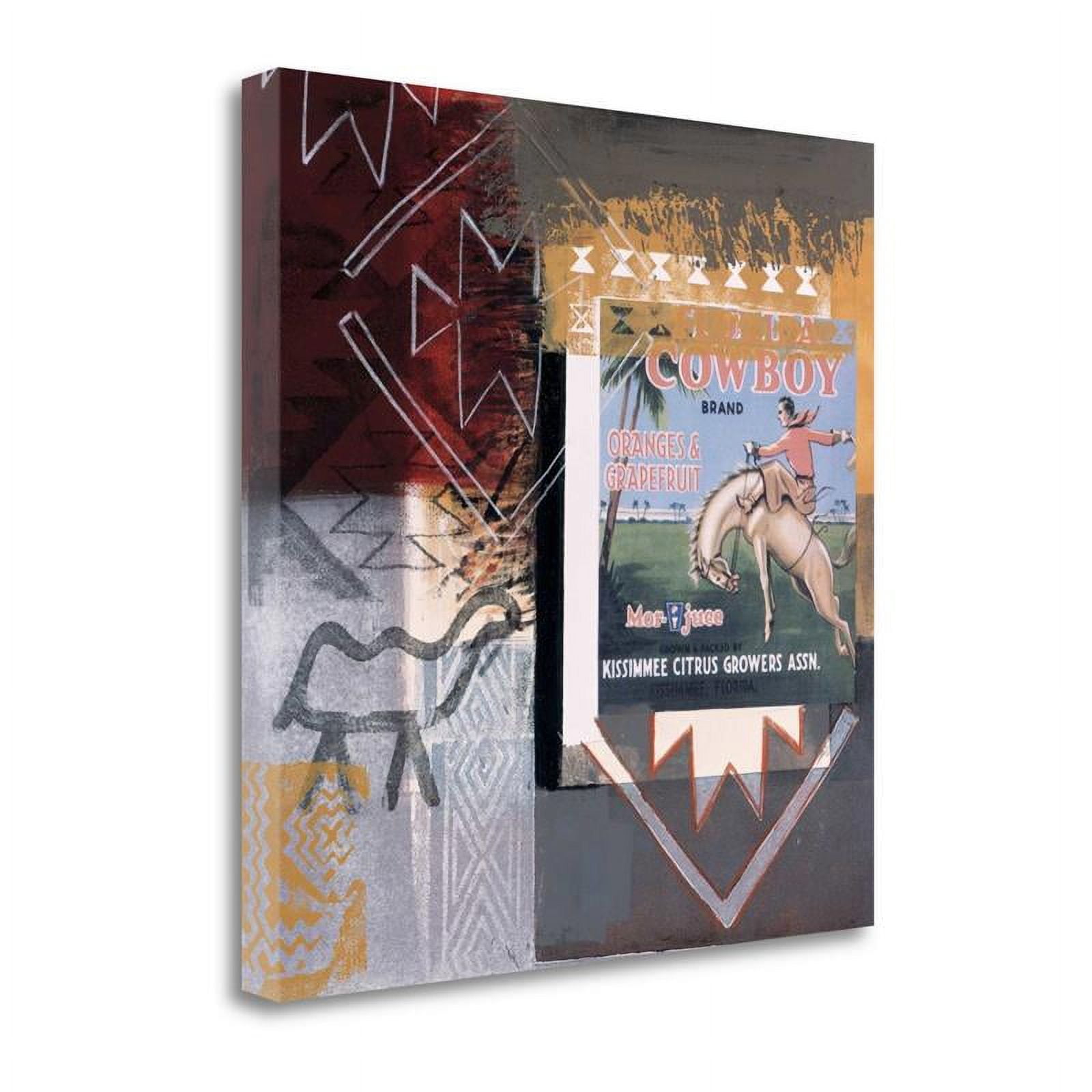 23" x 23" Cowboy by Bernsen - Wall Art Print on Canvas Fabric Multi ...