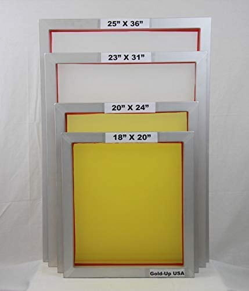 23 x 31 Inch Pre-Stretched Aluminum Silk Screen Printing Frames with 40 ...