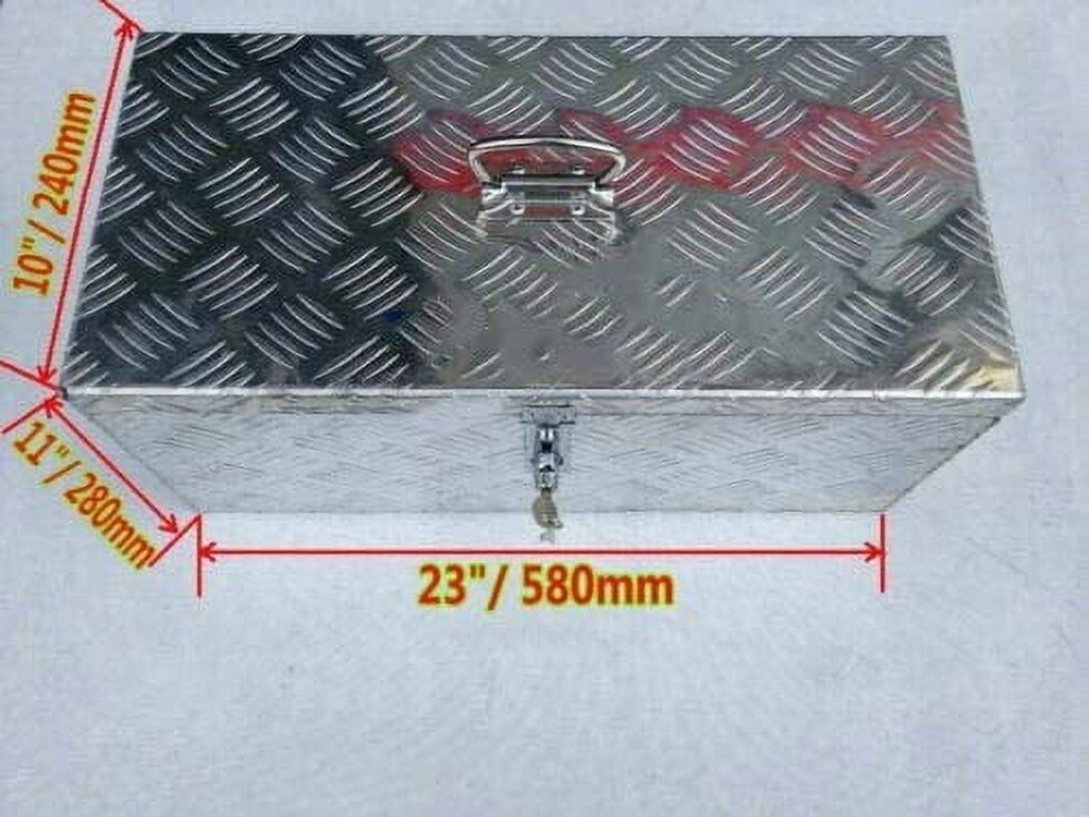 23"x11"x10" ALUMINUM PICKUP TRUCK TRUNK BED CAMPER TOOL BOX STORAGE ...