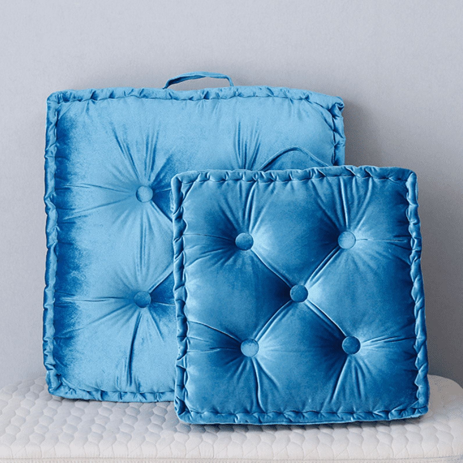 Novashion Large Square Velvet Seat Cushion, 23.6''x23.6'', Breathable ...