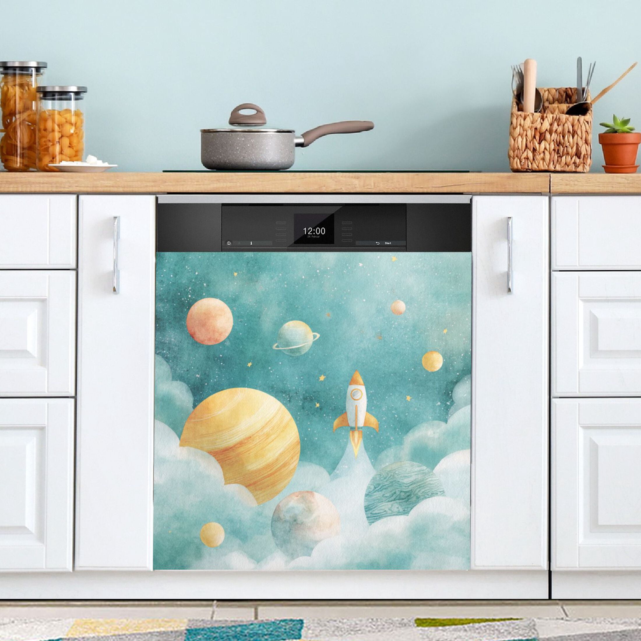 23"x26" Dishwasher Magnetic Refrigerator Magnet Cover Sticker Home ...