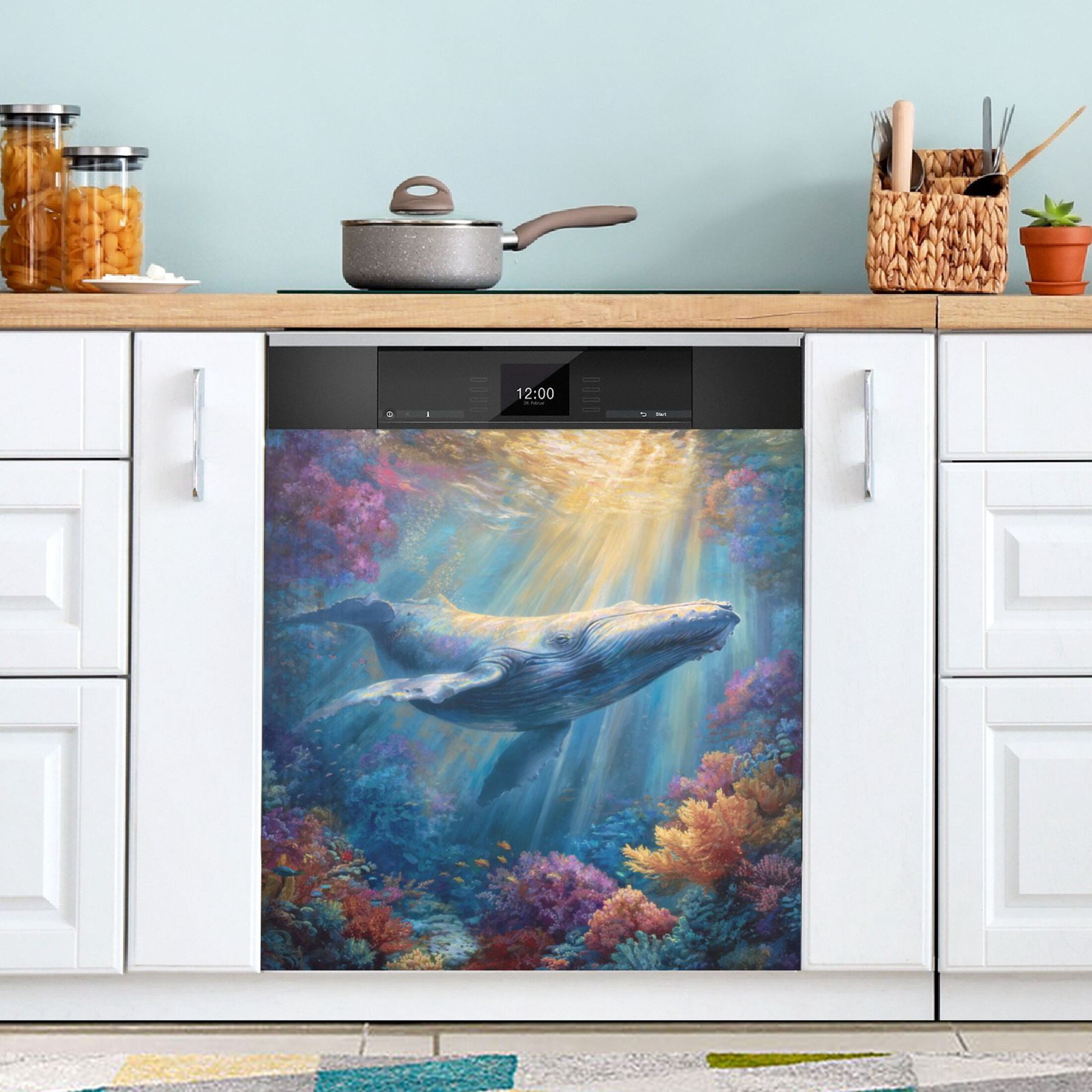 23"x26" Dishwasher Magnetic Refrigerator Magnet Cover Sticker Home ...