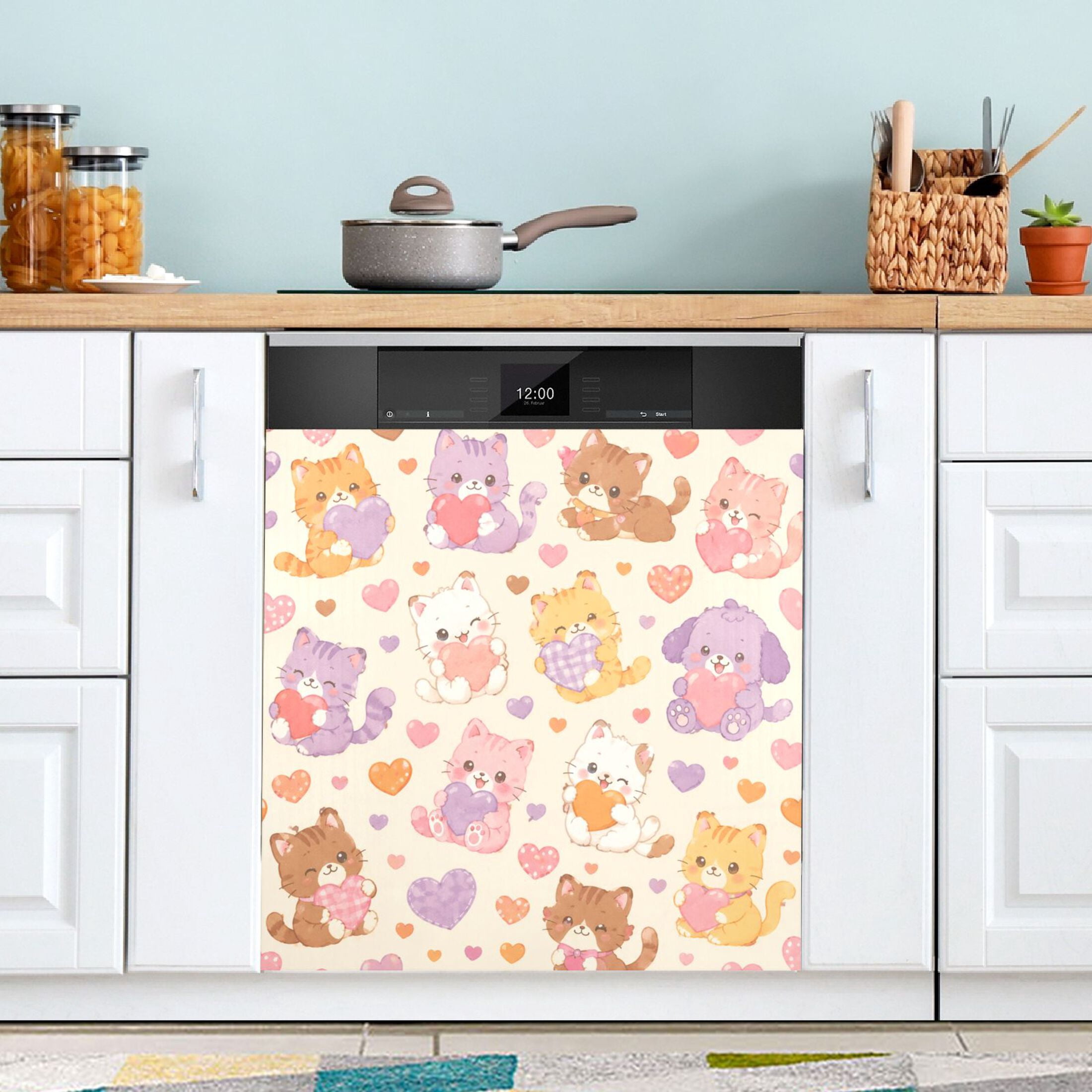 23"x26" Dishwasher Magnetic Refrigerator Magnet Cover Sticker Home ...