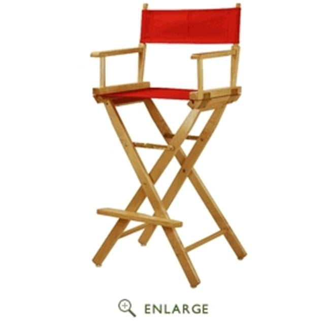 230-00-021-11 30 in. Directors Chair Natural Frame with Red Canvas ...