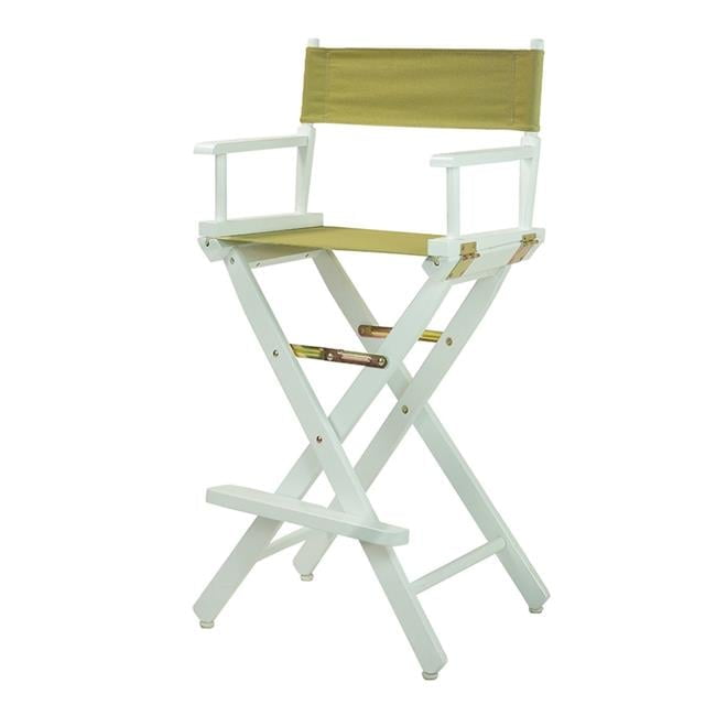 230-01-021-100 30 in. Directors Chair White Frame with Olive Canvas ...
