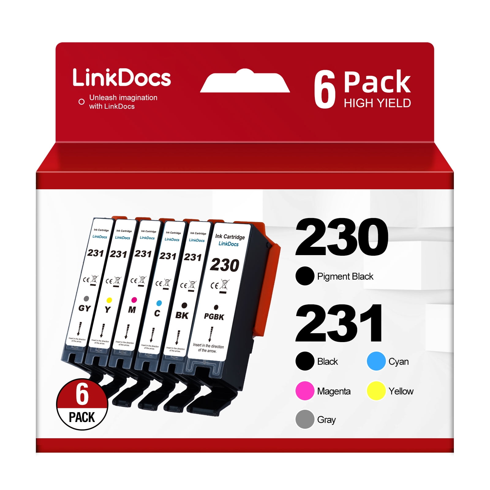 230 231 Ink Cartridge Replacement for Canon PGI-230 CLI-231 Ink ...