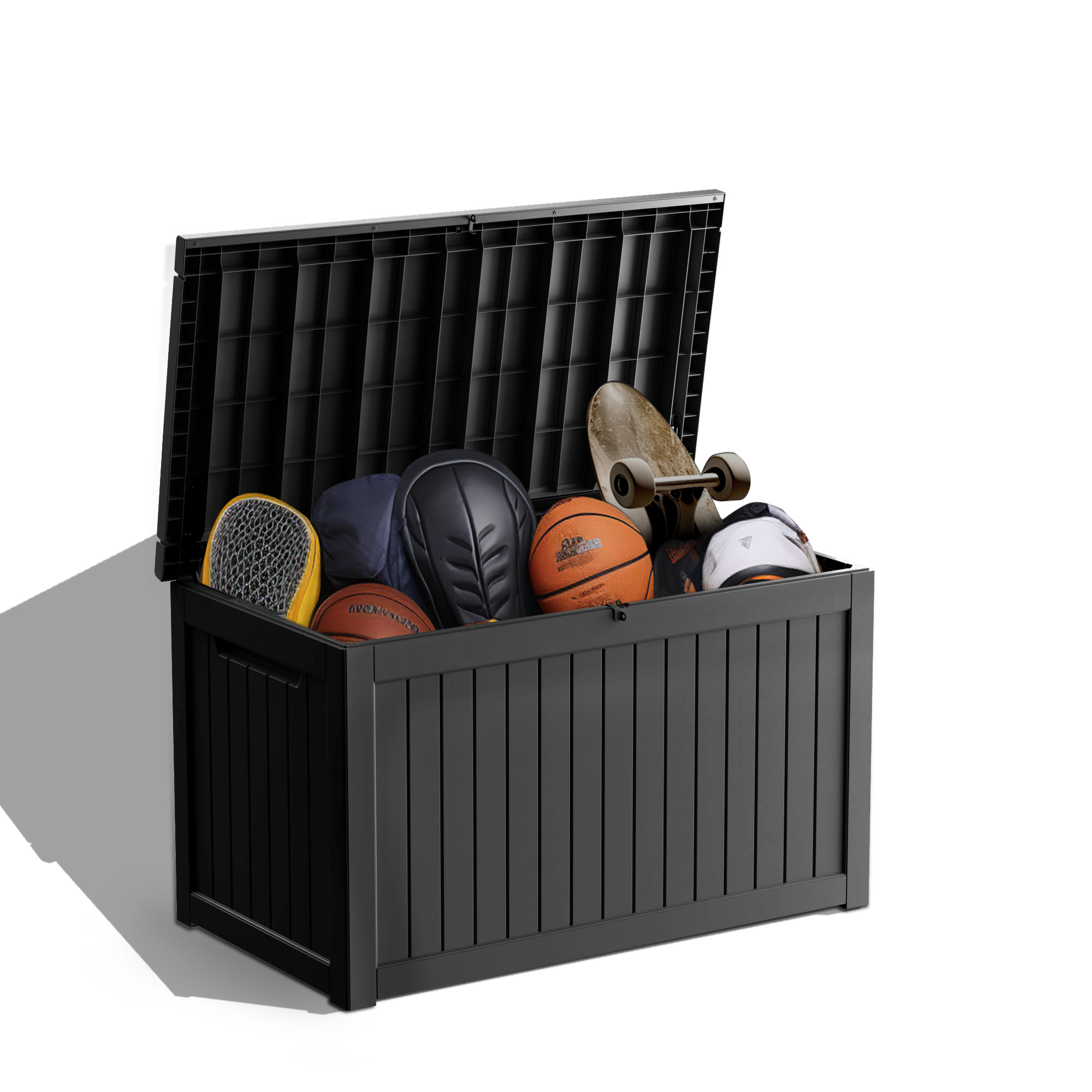 TPSOUM 230 Gallon Resin Deck Box, Lockable Waterproof Storage - Walmart.com