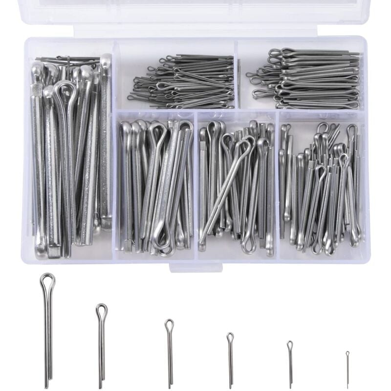 230 Pieces Stainless Steel Cotter Pins M1 M2 M2.5 M3 M4 M5 Retaining ...