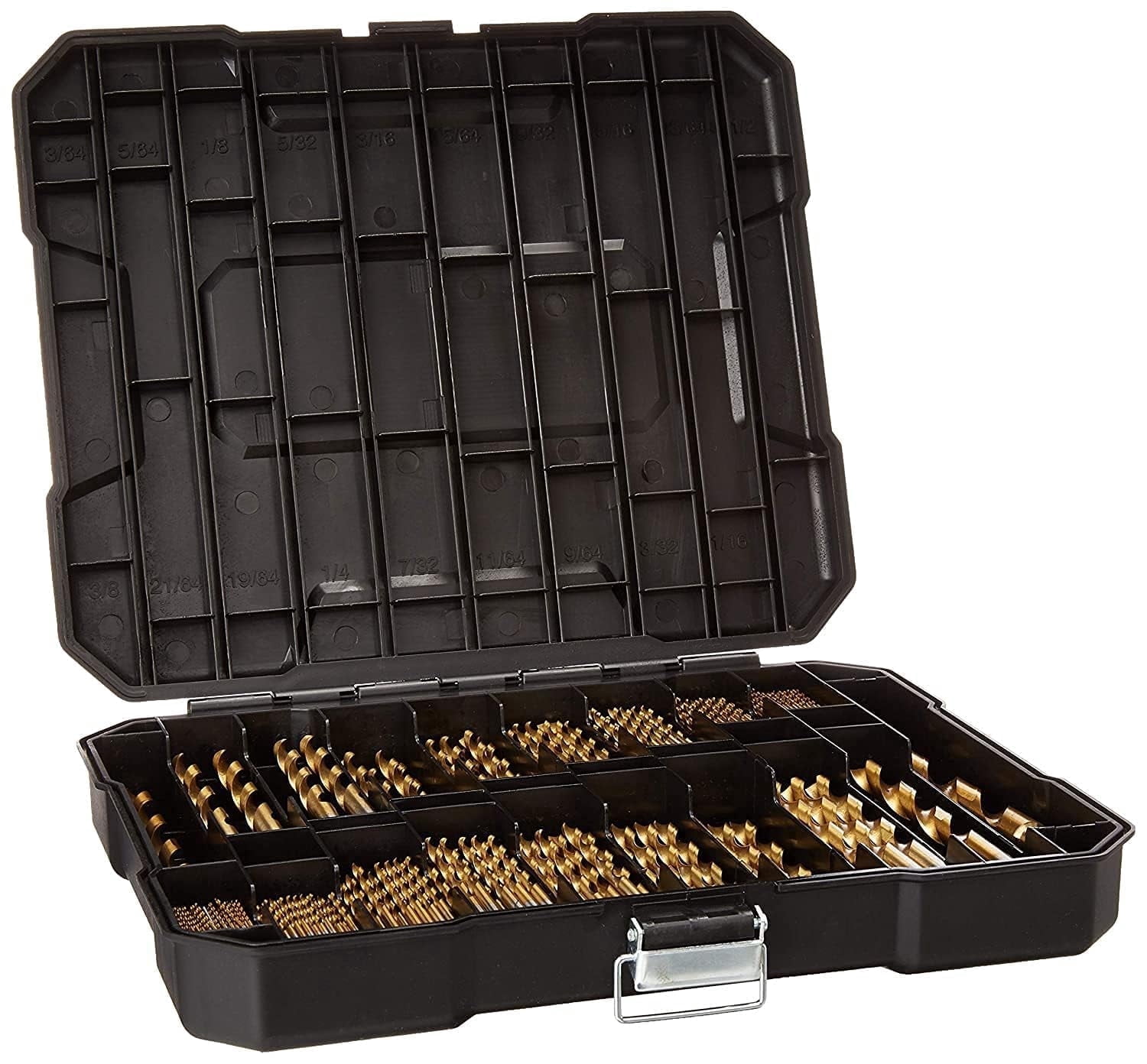 230 Pieces Titanium Twist Drill Bit Set, 135° Tip High Speed Steel ...