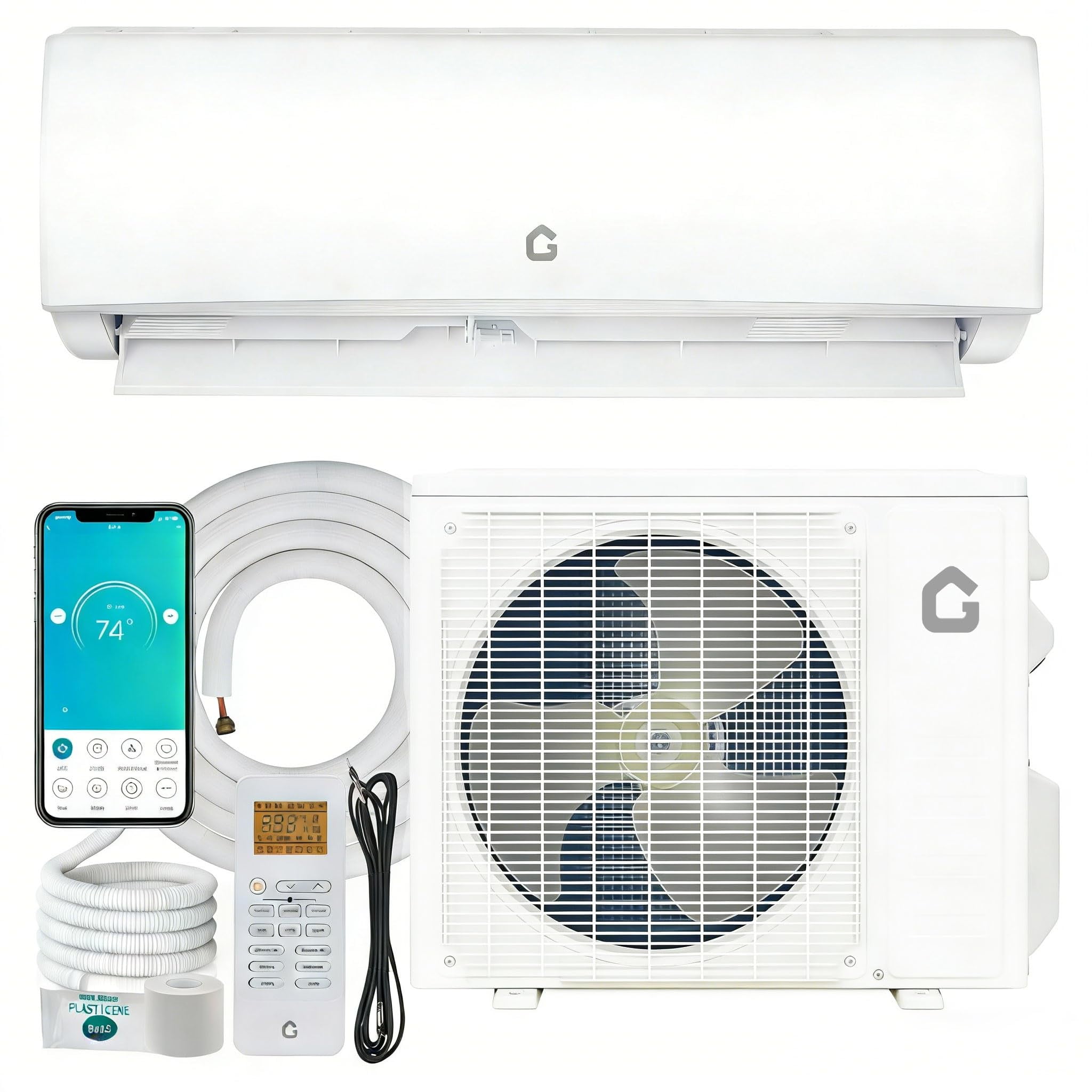23000 BTU Mini Split AC/Heating System, 230V WIFI Enabled Energy ...