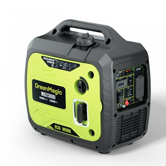 GreenMagic 2300W Portable Inverter Generator, Super Quiet Gasoline ...