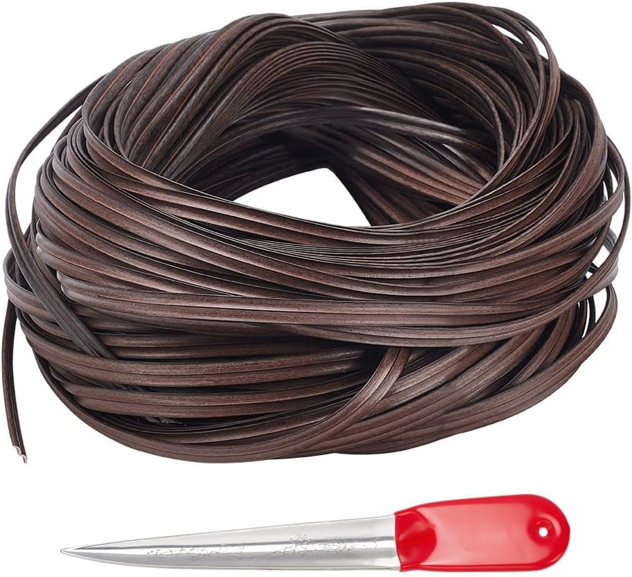 230FT Plastic Woven Material with Weaving Tool Wicker Repair Kit 0 ...