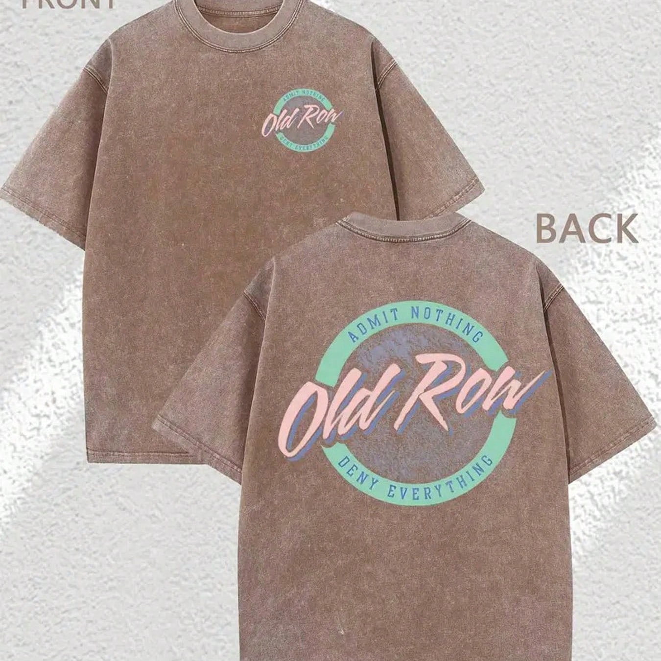 230G Double-Sided Washed, Lao Luo Printed T-Shirt, High-Quality Wax ...