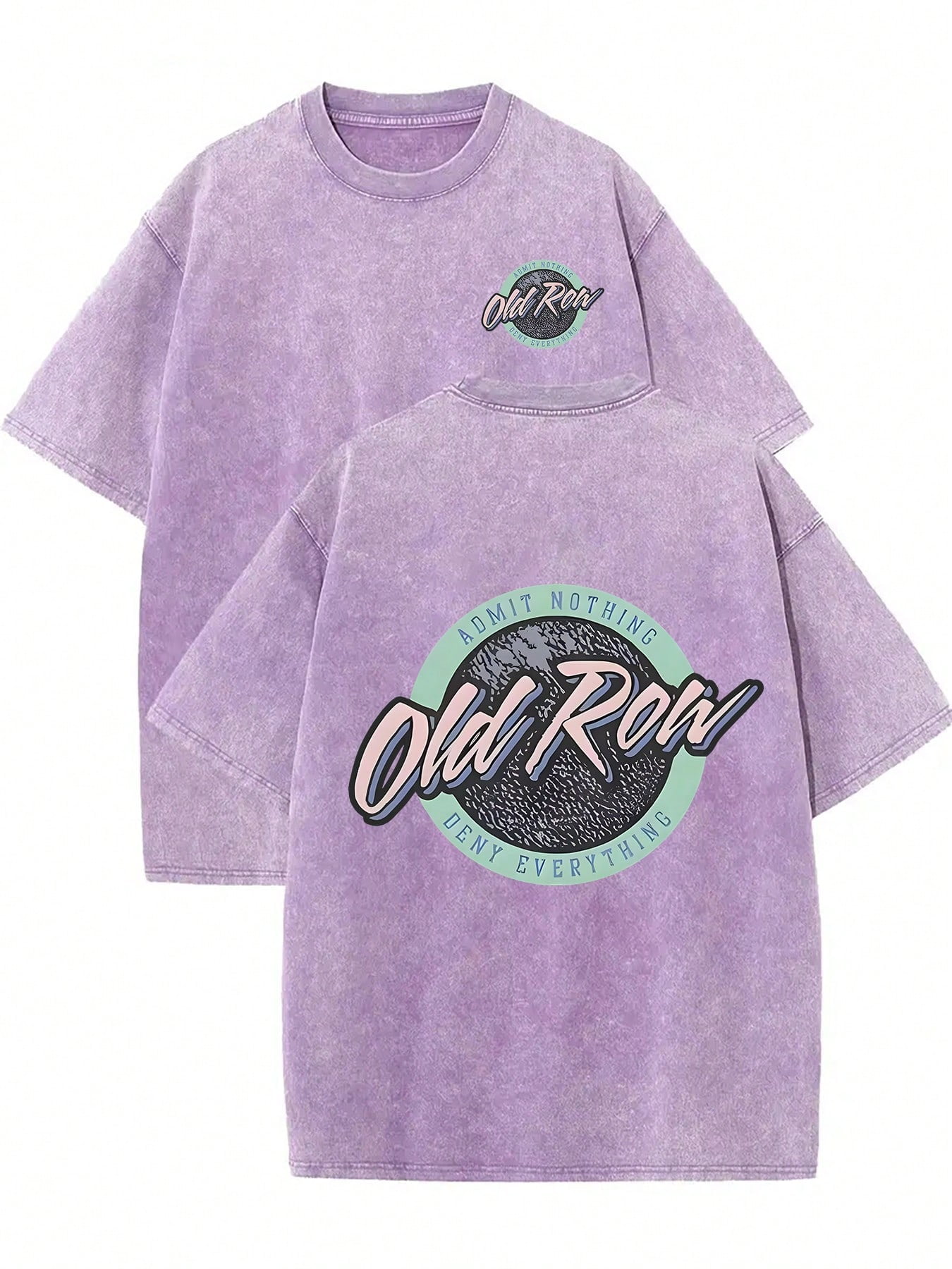 230G Double-Sided Washed, Lao Luo Printed T-Shirt, High-Quality Wax ...