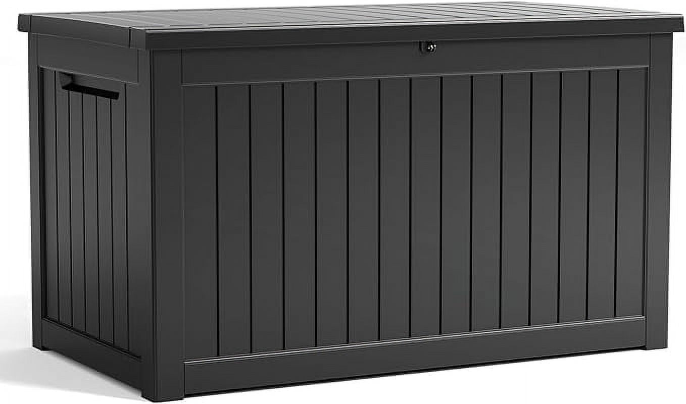 230Gallon Resin Deck Box, Lockable Patio Outdoor Storage Box for ...