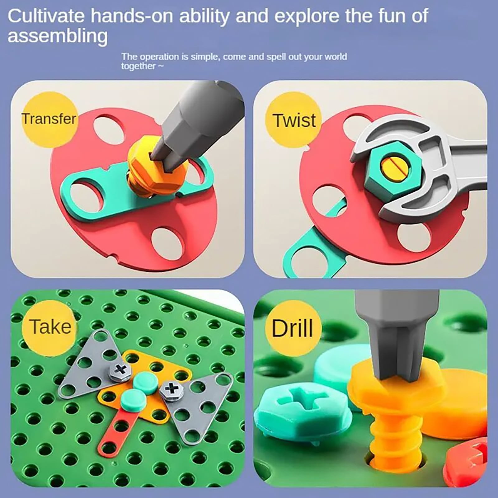 230Pcs Dinosaur Toy Magic Montessori Play Toolbox for Kids,2D/3D ...