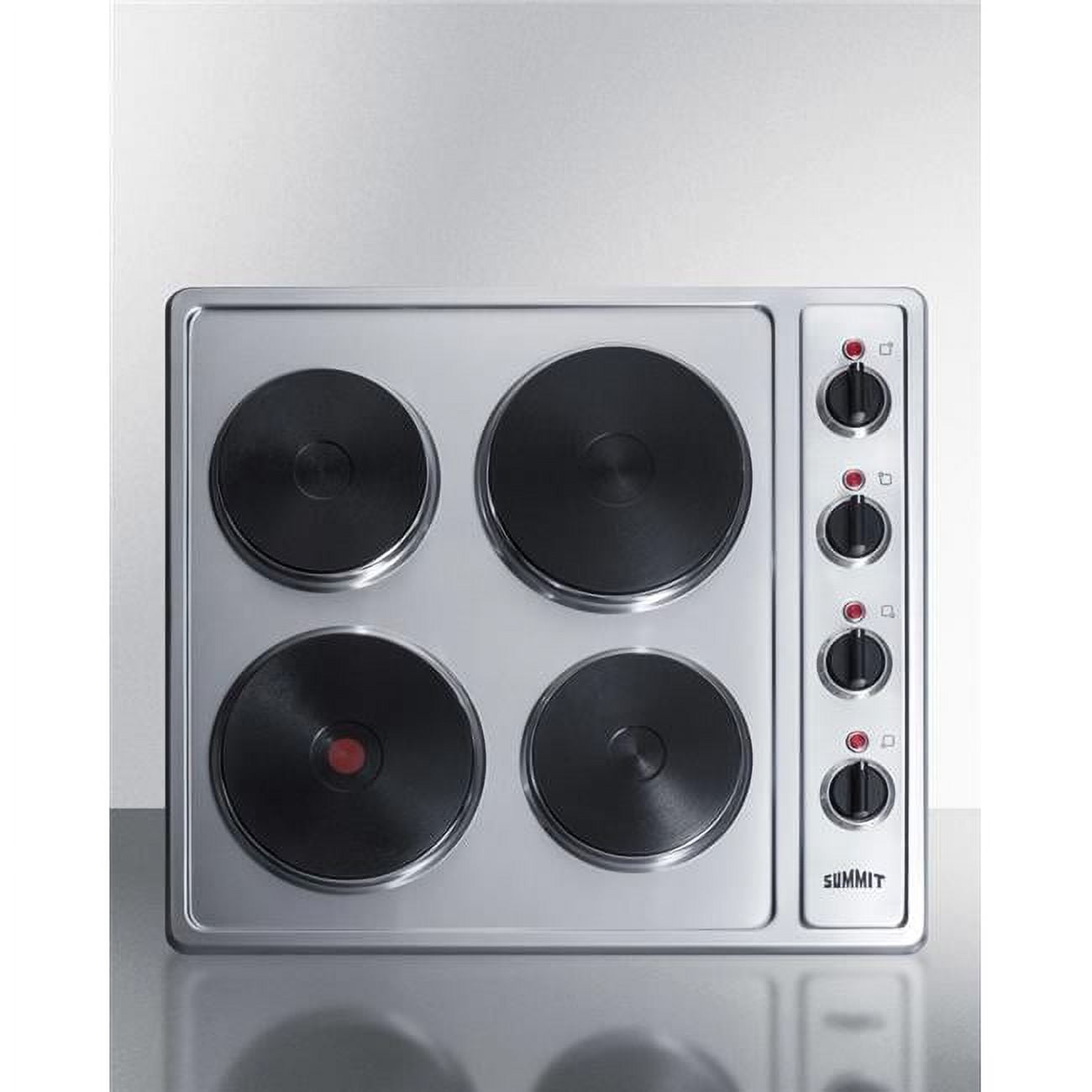 230V 24 in. Wide 4-Burner Solid Disk Cooktop, Stainless Steel - Walmart.com