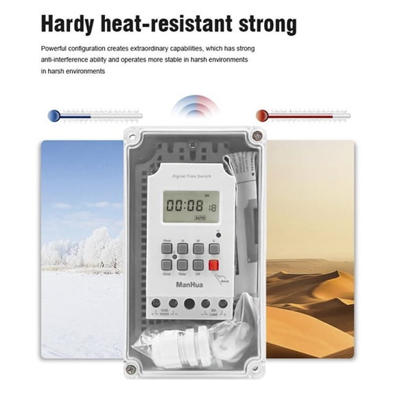 230VAC 30A 99 cycles per day ON OFF digital timer switch with IP65 ...