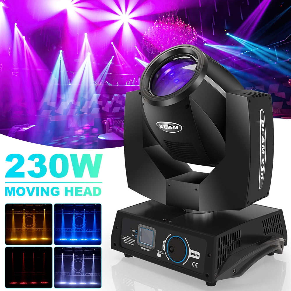 230W 7R Beam Moving Head Light 8 Prism 17 Gobos and 14 Colors Strobe ...