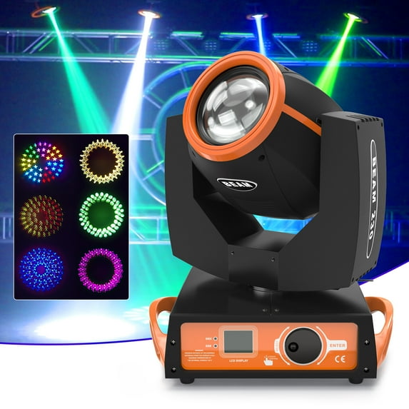 230W Gobo Stage Lighting 7R Zoom Prism Beam Moving Head DMX DJ Disco ...