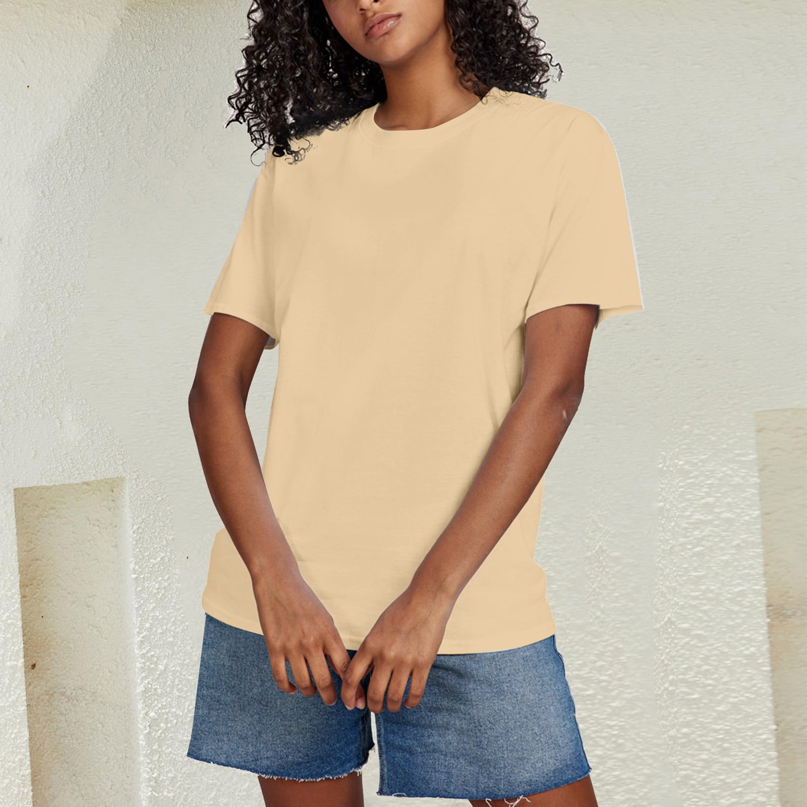 230g Pure Cylinder Seamless Short Sleeved T Shirt For Men's Combed Style No Side Seam Short ...