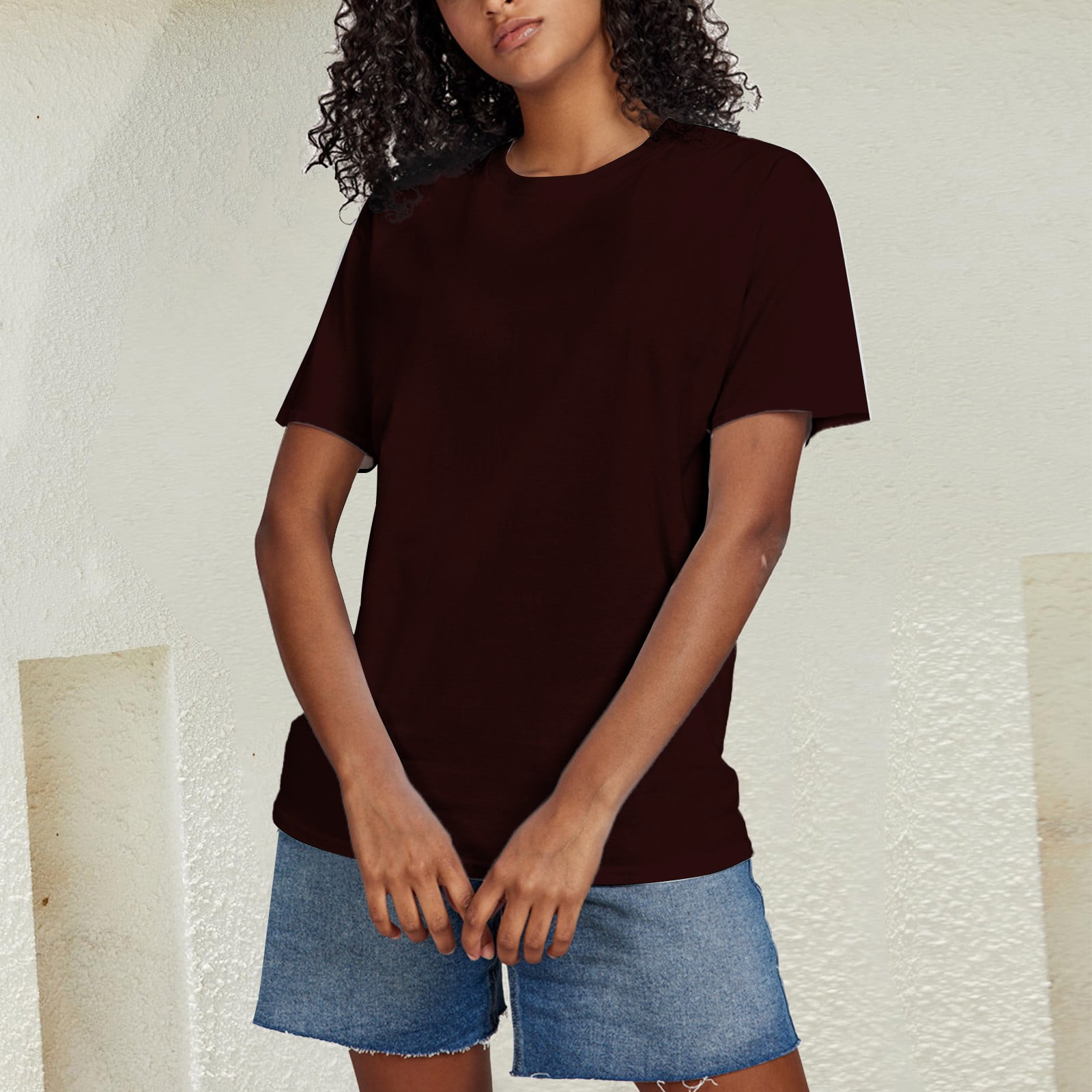 230g Pure Cylinder Seamless Short Sleeved T Shirt For Men's Combed Style No Side Seam Short ...