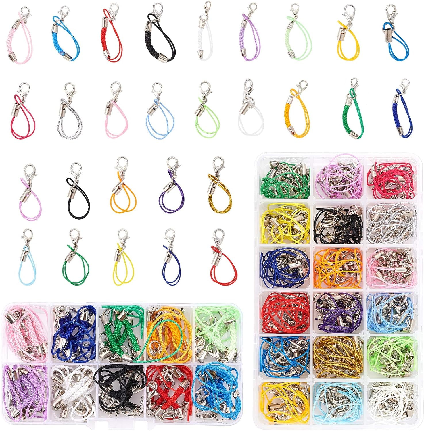 230pcs Cell Phone Strap 2 Styles Lariat Lanyard W/Lobster Clasp Cords ...