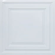 White 2 ft. x 2 ft. Decorative Square Drop Ceiling Tile, Lay-In PVC ...
