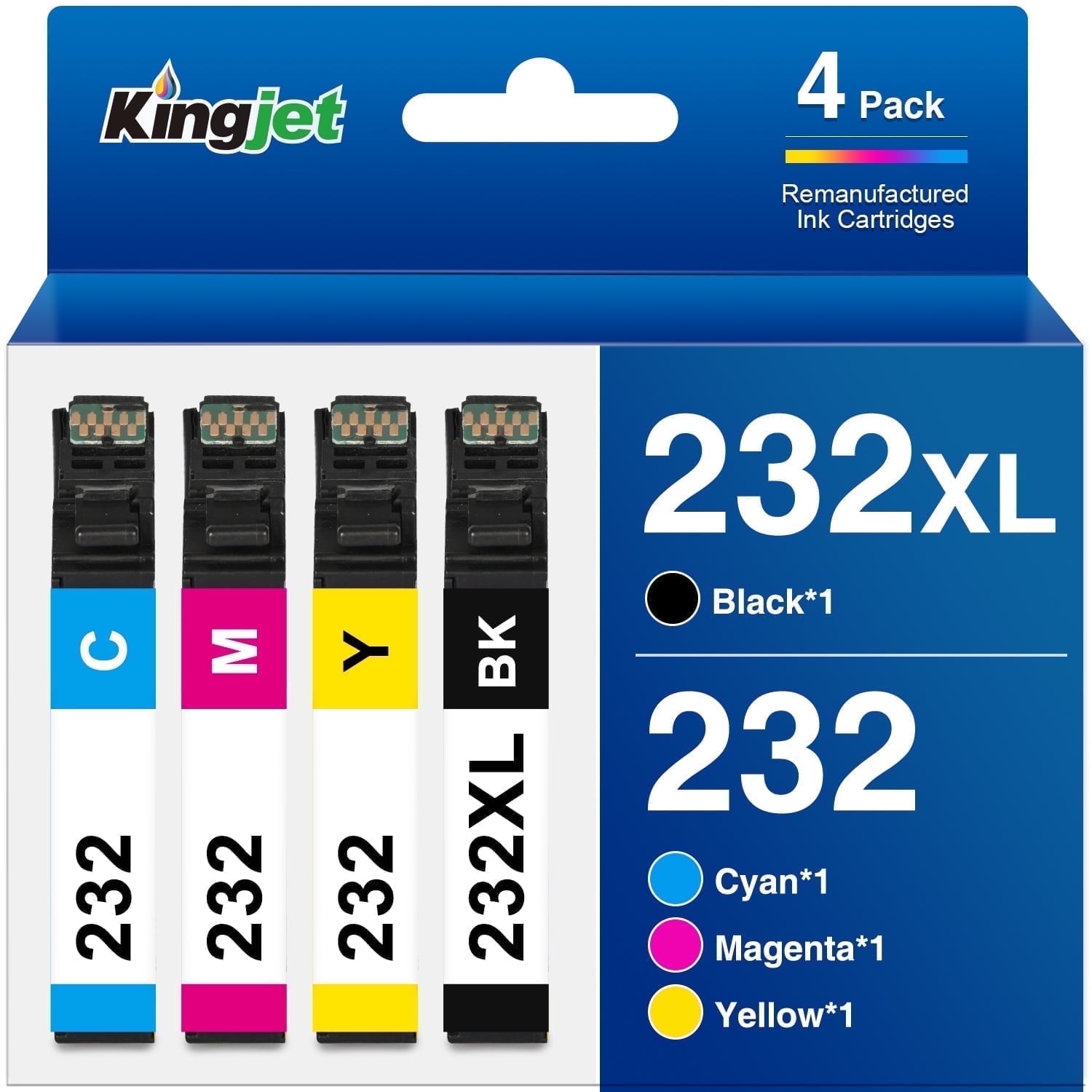 Epson 232XL Ink Cartridges 4 Pack for XP-4205, XP-4200, WF-2930, WF ...