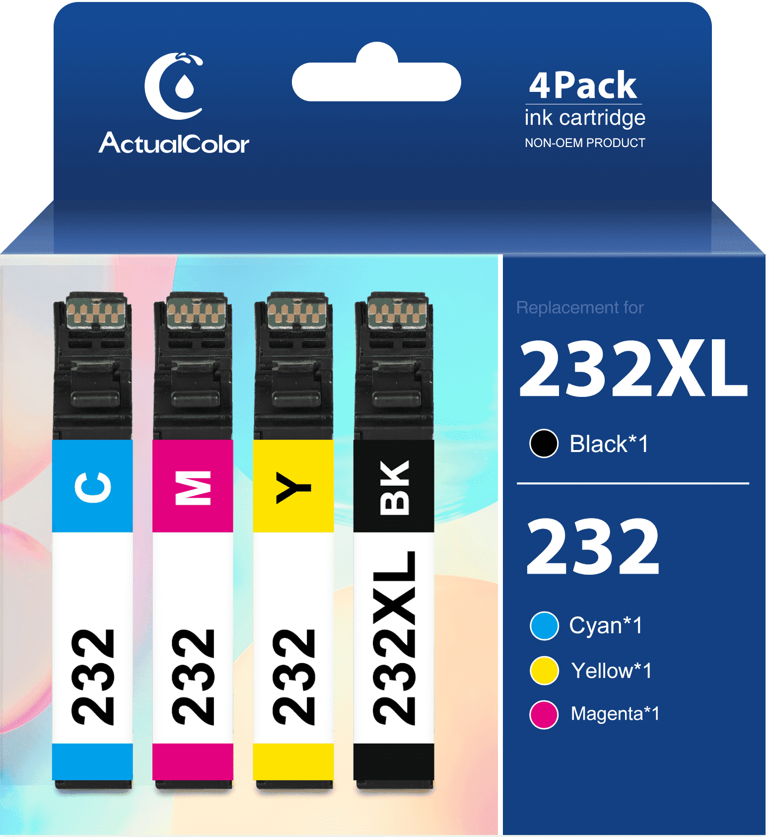 232XL Ink for Epson 232 Ink Cartridges for Epson WF-2930 WF-2950 XP-4200 XP-4205 Printer, 4-Pack ...