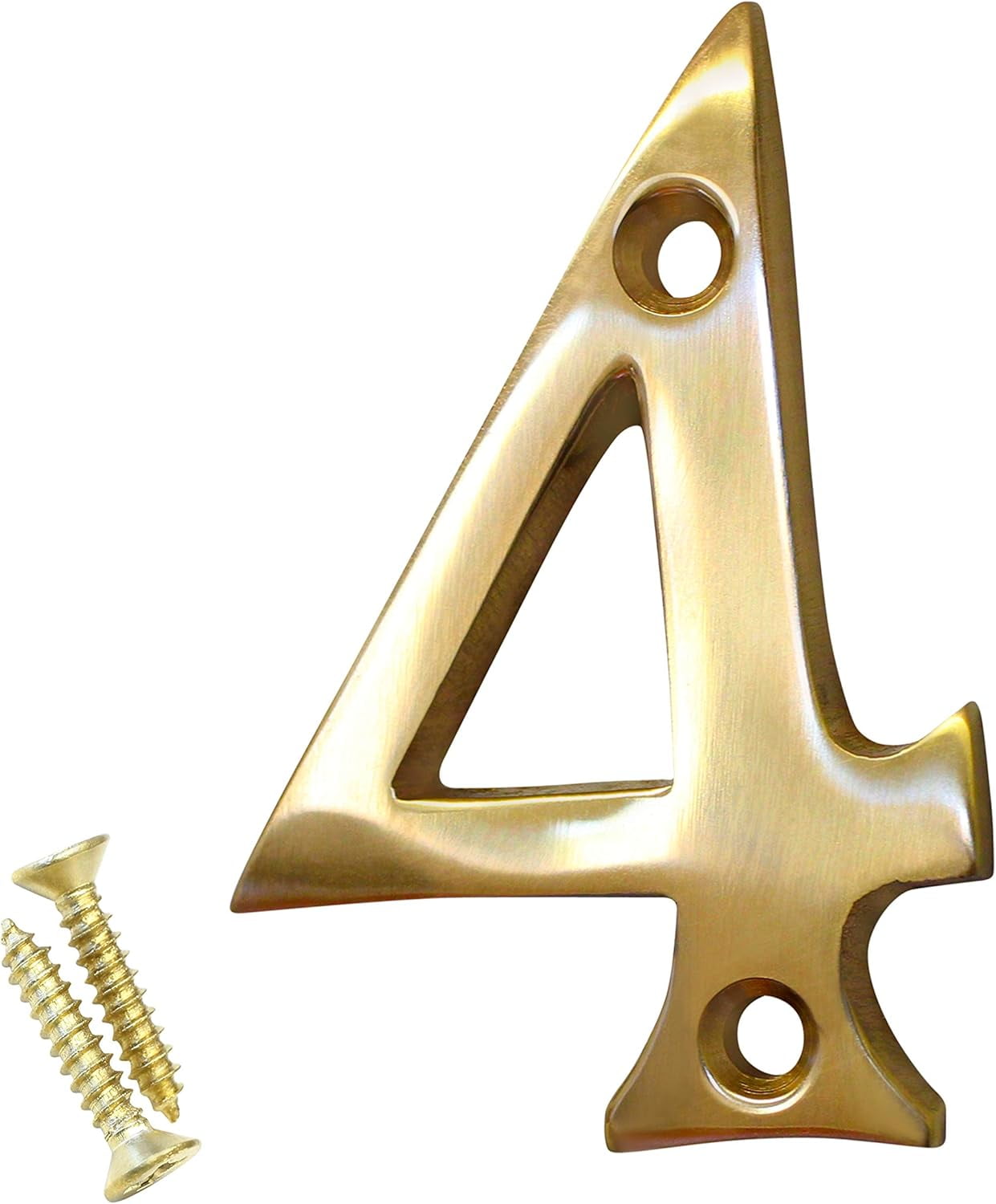 2354PB050 Brass 2-Inch Tall House Mailbox Number with Matching Screws ...