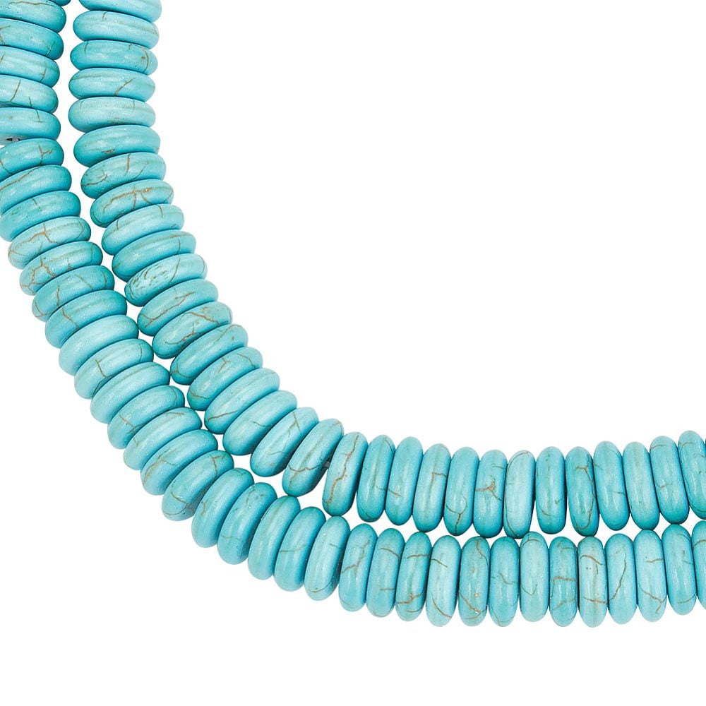 236 Pcs 2 Strands Turquoise Stone Beads for DIY Jewelry Making ...