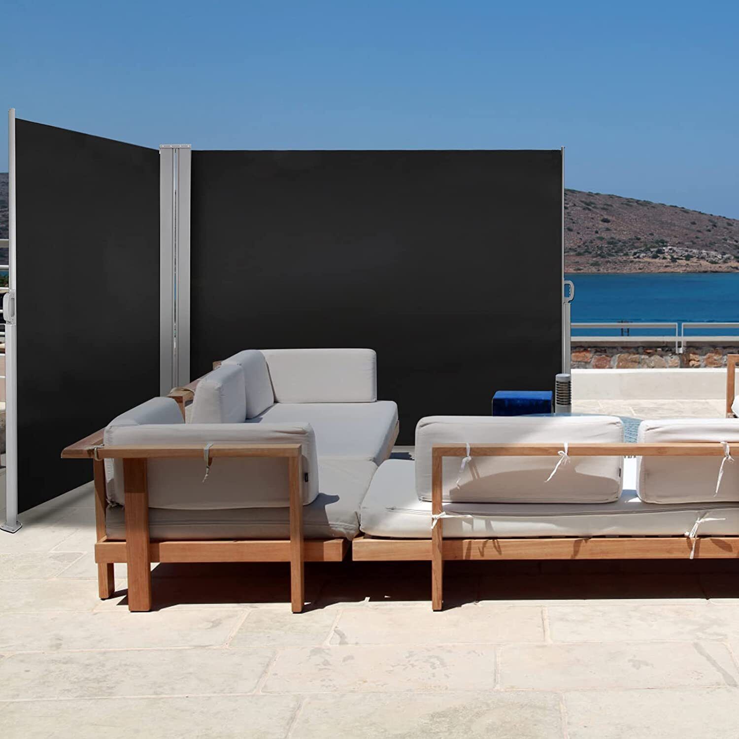 236''X70'' Side Awning Side Blind Extendable Sun Wind Protection ...