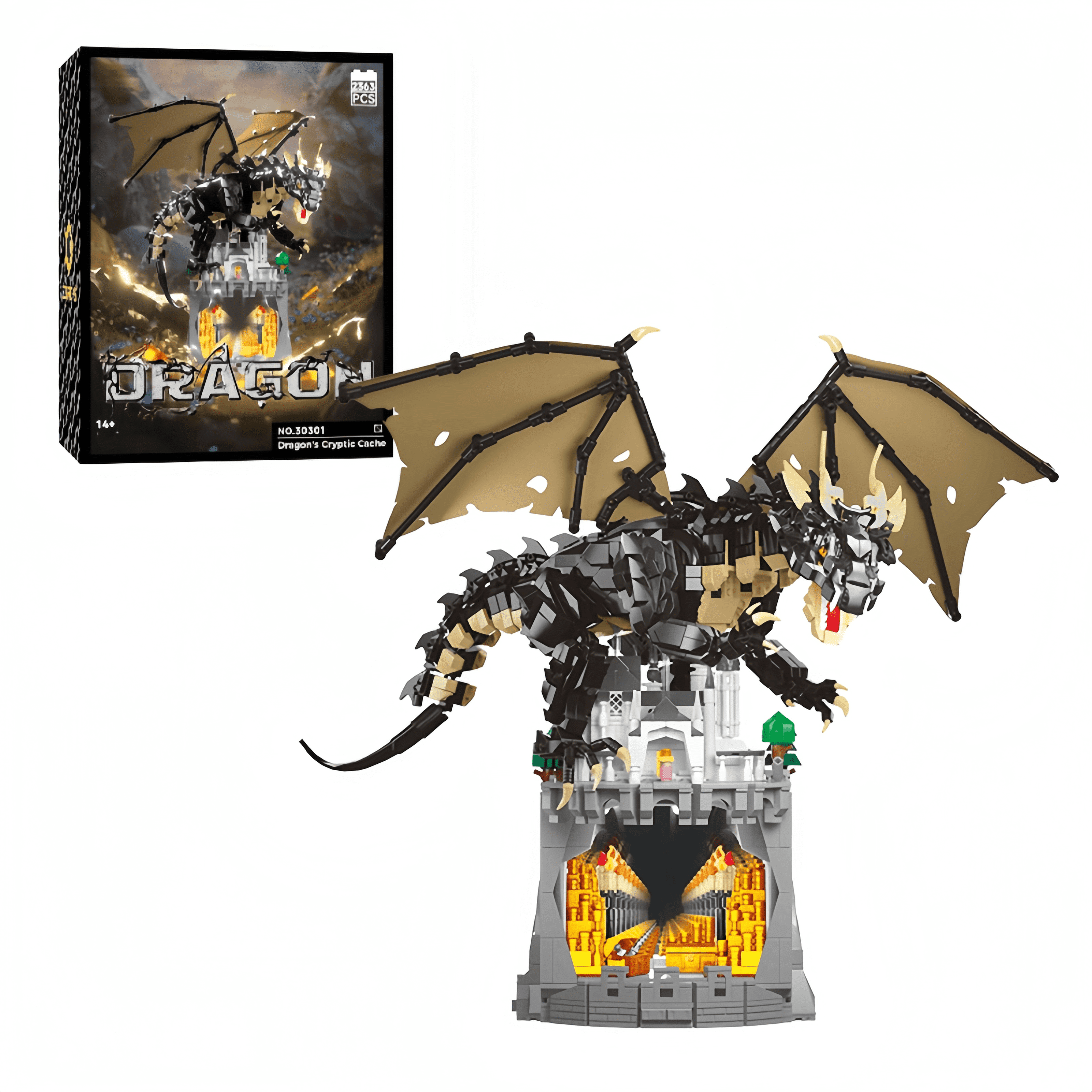 YOUEEFY 2363PCS Creative Building Block Model Kit - Dragon's Cryptic ...