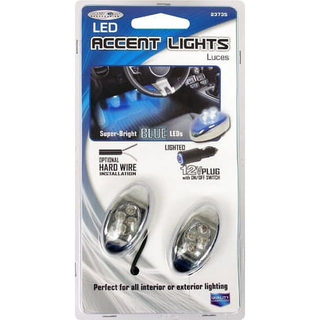 23735 Car LED Accent Light, Interior/Exterior, Blue, 2-Pc. - Quantity 2 ...