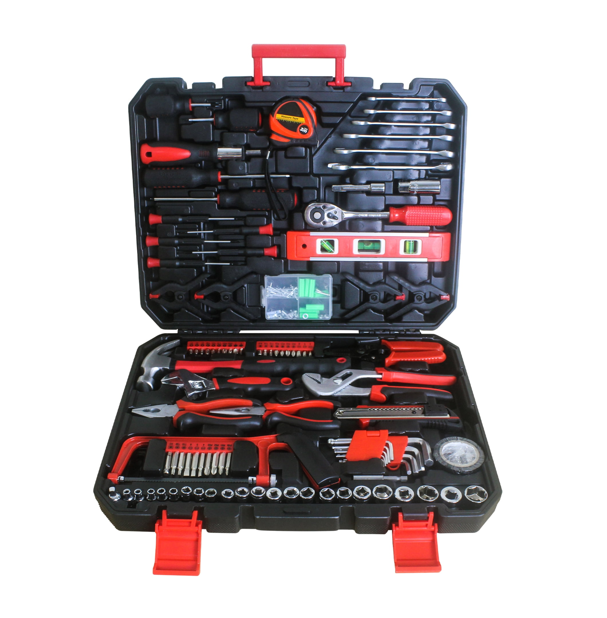 238Pcs Tool Set with Toolbox - Black Hand Tool Kit - Tape Measure, Claw ...