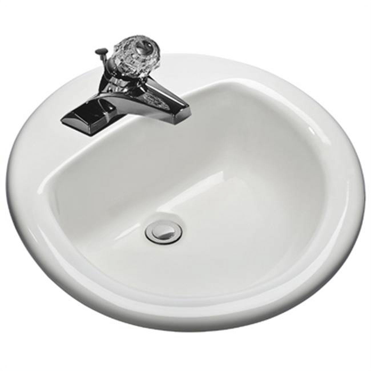 239-4BON 19 in. Bone Round Self Rimming Lavatory - Walmart.com