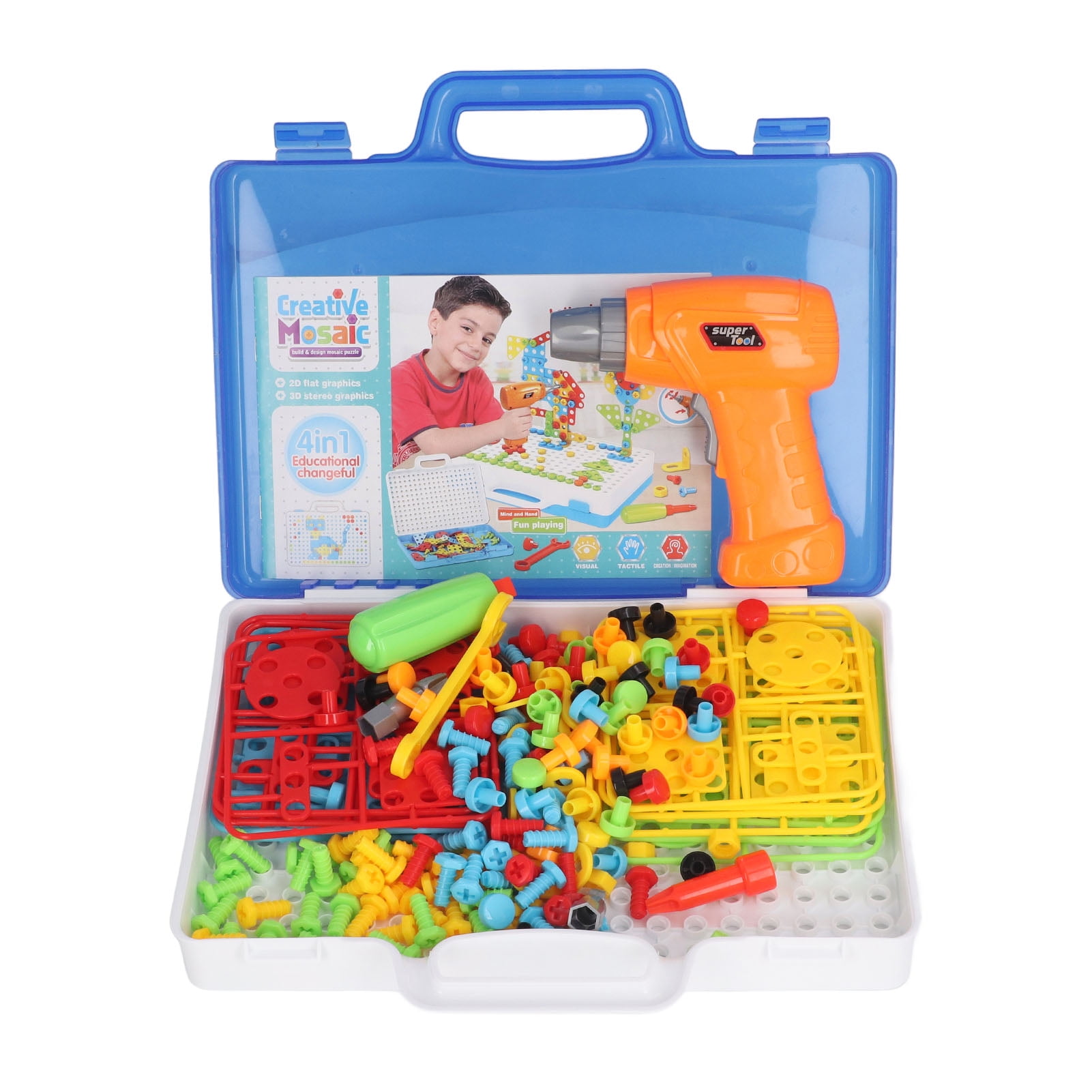 239 Pieces Drill and Screwdriver Tool Building Toys Kit Educational ...