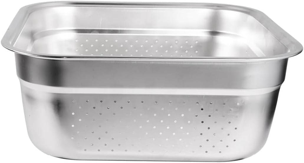 23CM Stainless Steel Square Colander, Kitchen Basket with Uniform ...