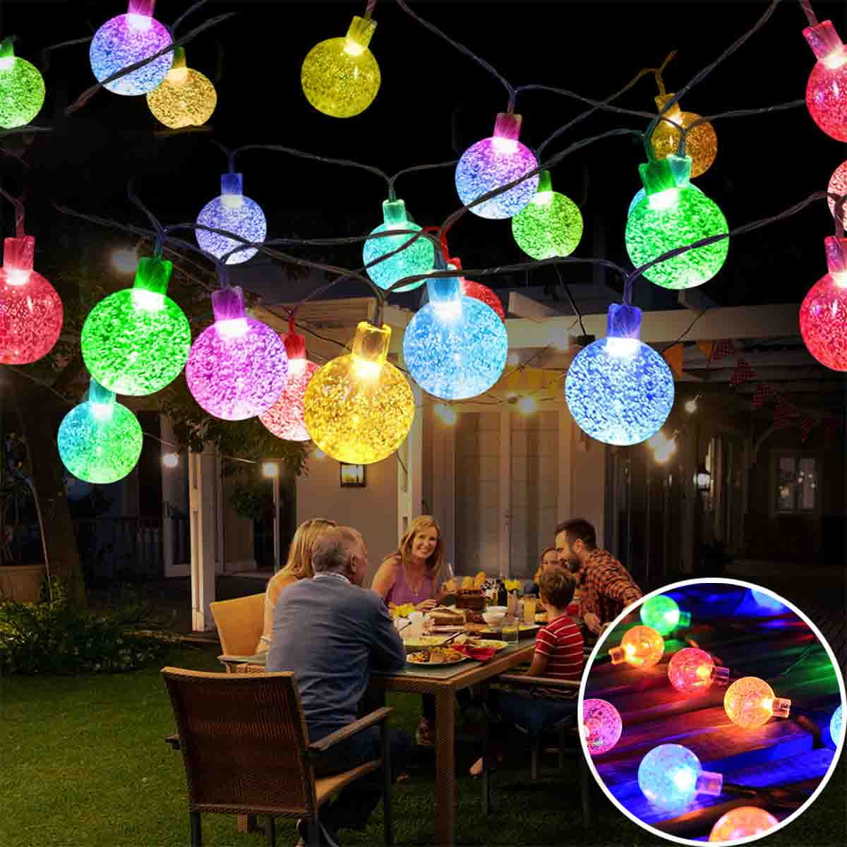 23FT 50 LED String Lights Fairy String Lights Solar Powered LED String ...